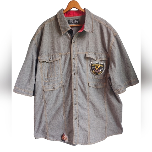 Eight 732 | Shirts | Eight 732 8732 Mens 4xl Button Down Shirt Cognac ...